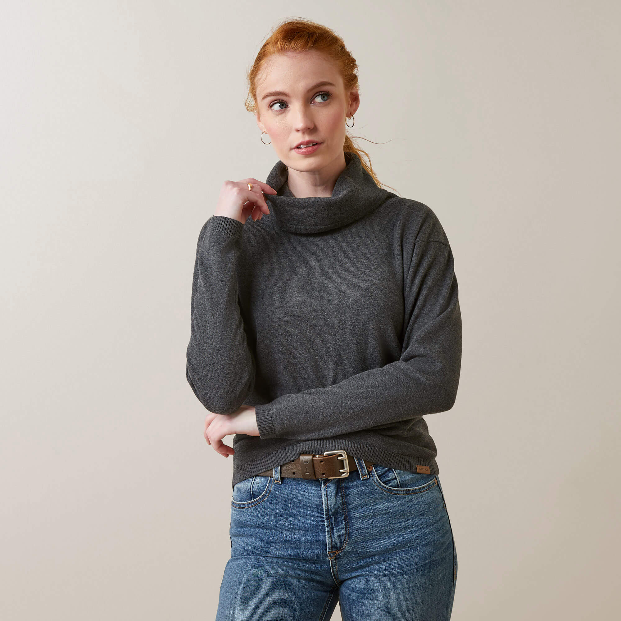 Ariat Women's Lexi Sweater Charcoal – BFR Equestrian & Country
