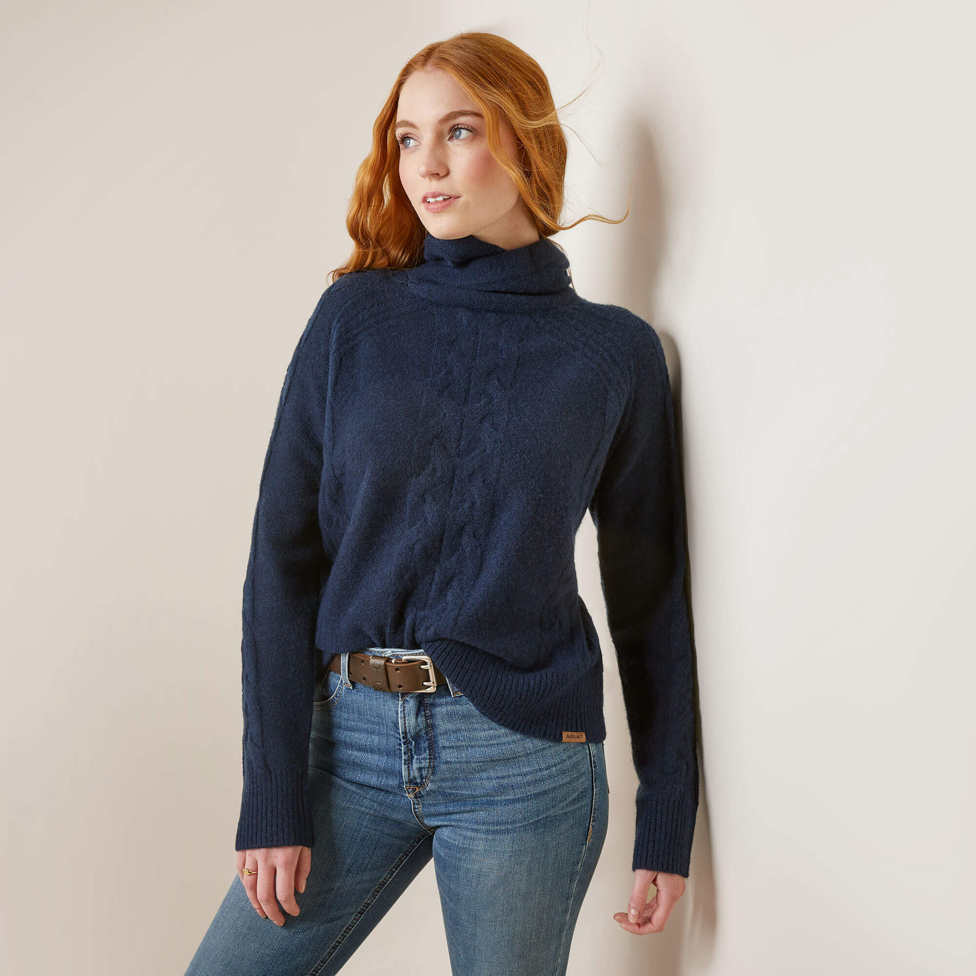 Ariat Women's Novato Sweater Navy Heather – BFR Equestrian & Country