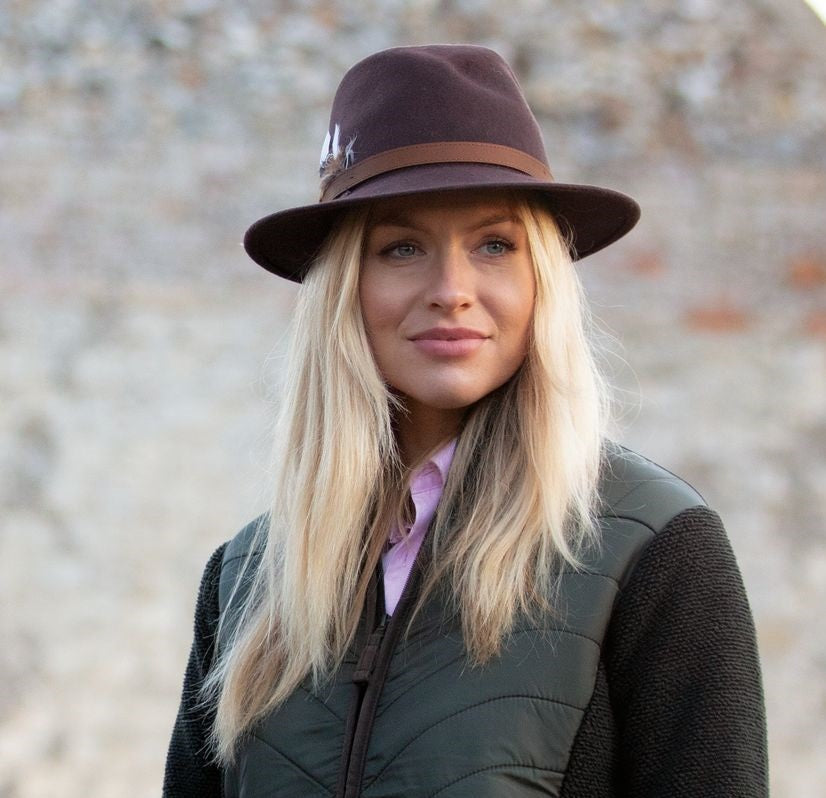 Alan Paine Richmond Felt Feather Fedora - Brown – BFR Equestrian & Country